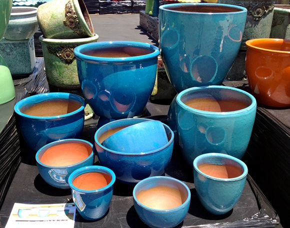 Baby Blue Planter - Pottery & Decor - Kaw Valley Greenhouses